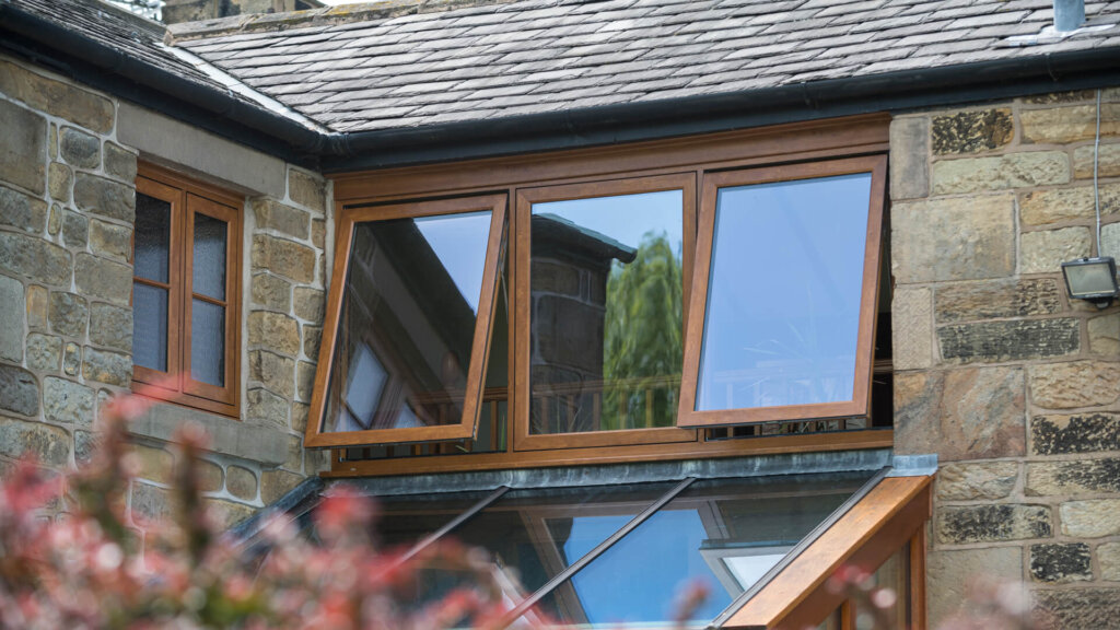 Golden Oak Flush Windows Available At Hazlemere Windows